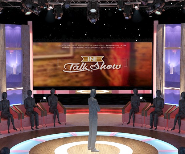 ArtStation - Virtual TV Studio Entertainment Set 3 | Game Assets
