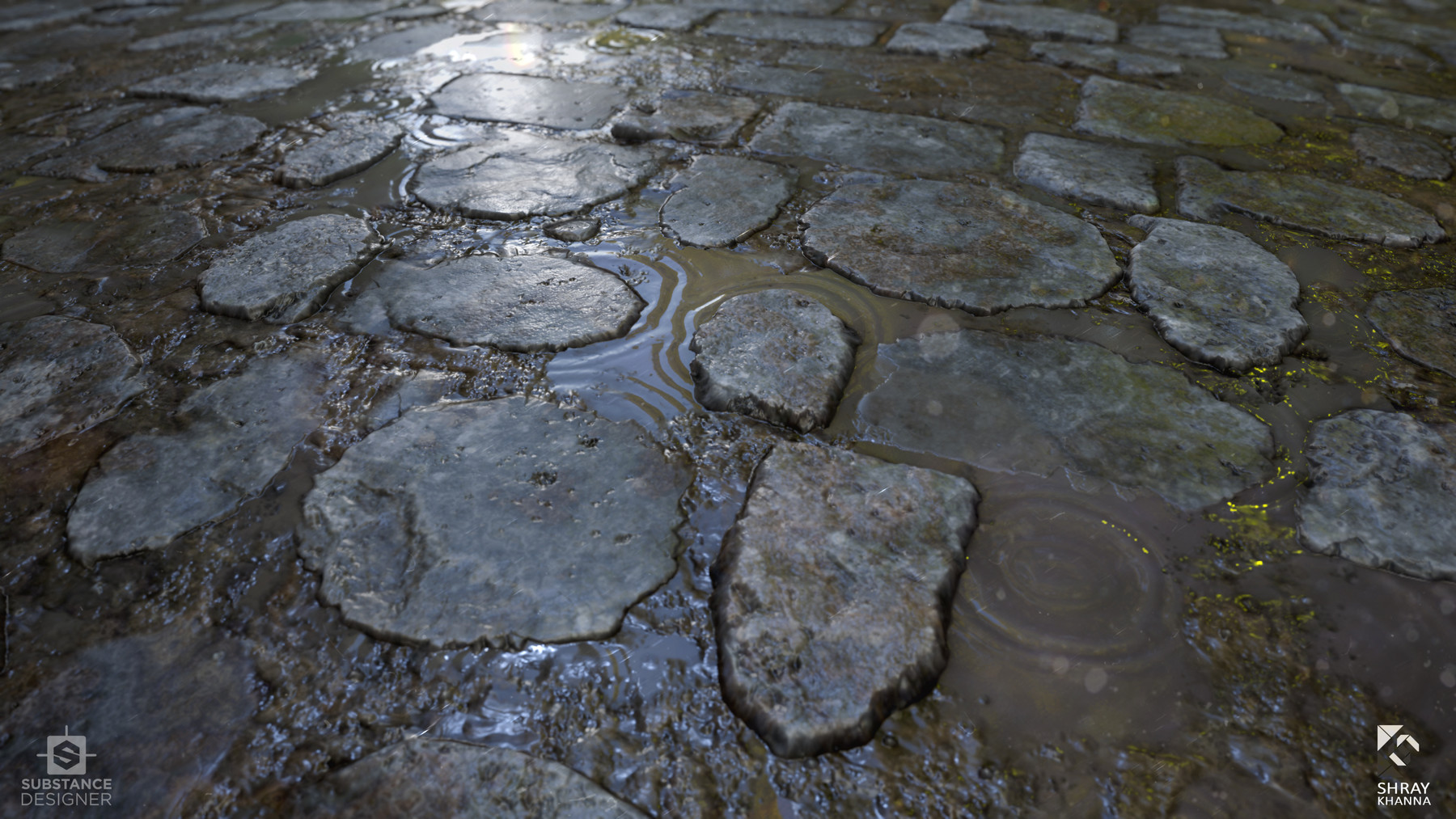 ArtStation - Substance Material I Textures I Wet Cobblestone Floor | Resources