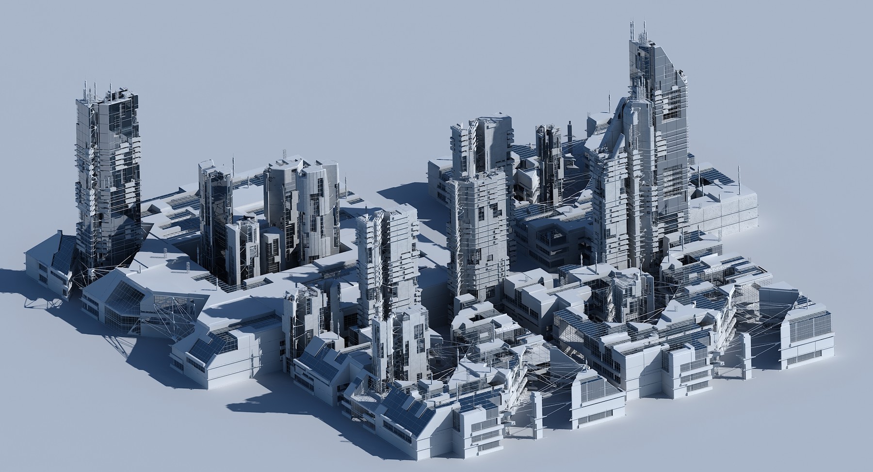 ArtStation - Futuristic Sci-Fi Skyscrapers 001 | Resources