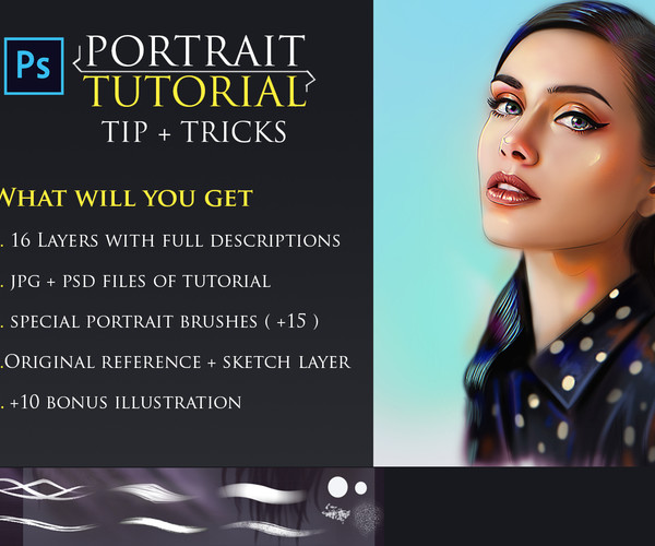 ArtStation - PORTRAIT TUTORIAL / + 15 BRUSHES / TIP AND TRICKS ...