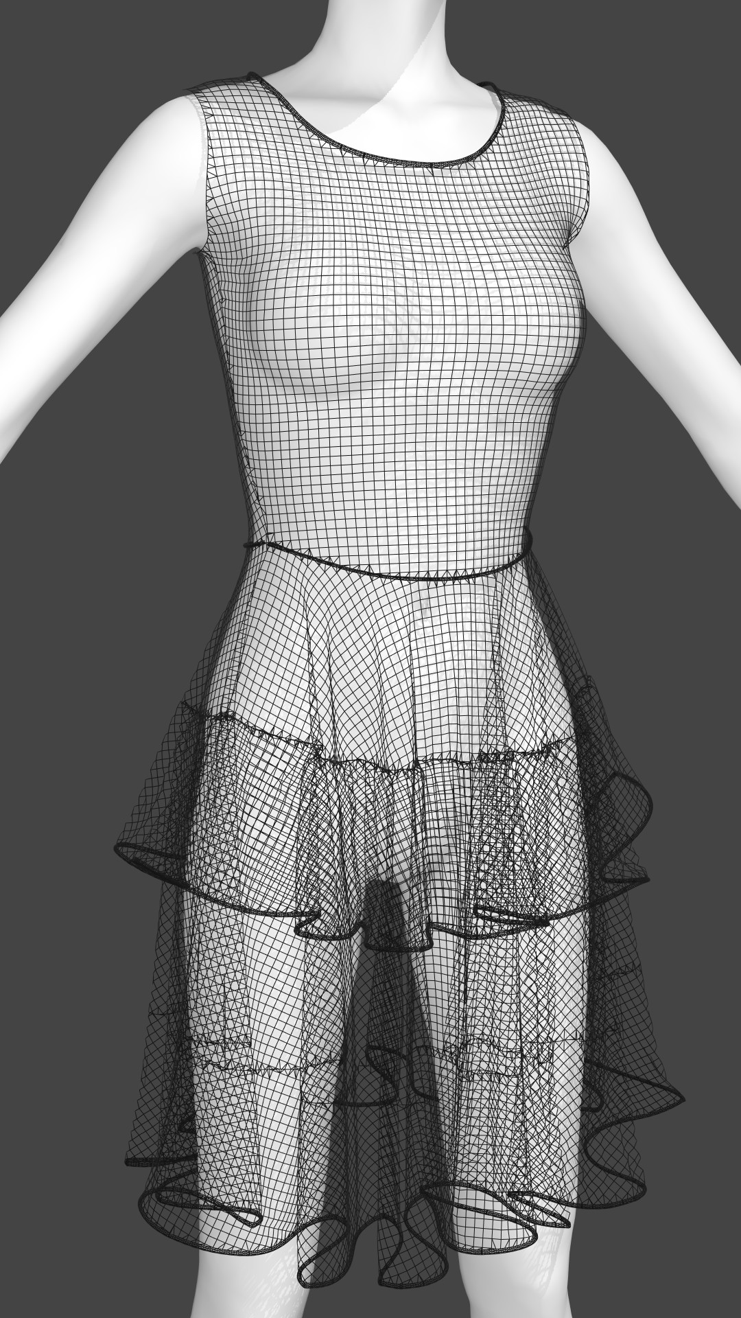 ArtStation - Outfit - Multi Layred Dress - 3D Model | Resources