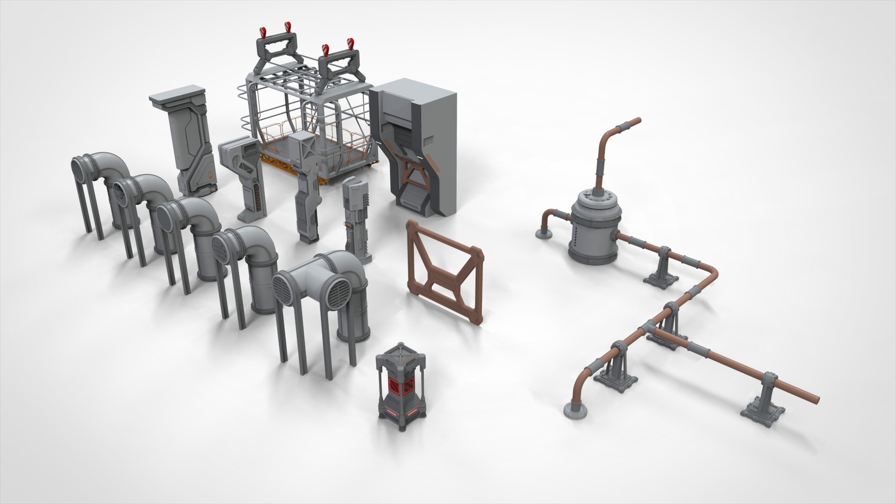 ArtStation - sci-fi Architecture kitbash 11 | Game Assets