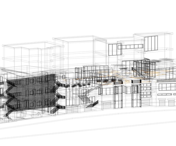 ArtStation - 3D Revit renovated mixed use building as restaurant 2016 ...