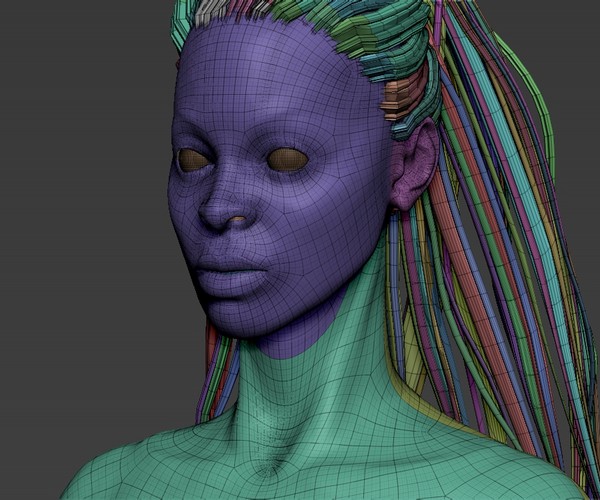 ArtStation - Short African BaseMesh (Highpoly) | Resources