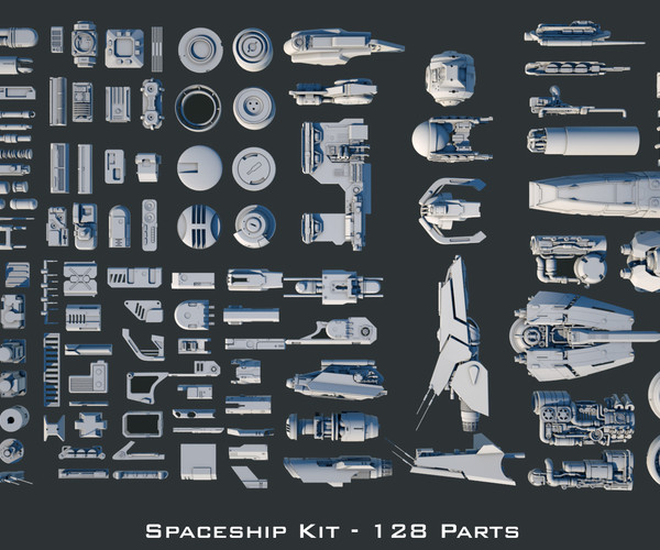 ArtStation - Spaceship Kitbash Kit | Game Assets