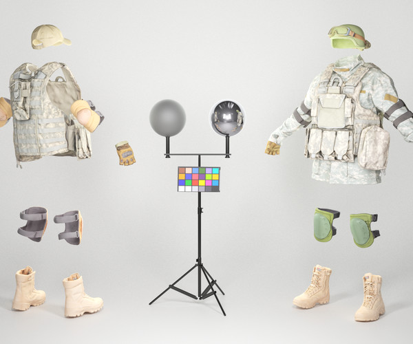 ArtStation - Fully equipped game ready American soldier with props 30 ...