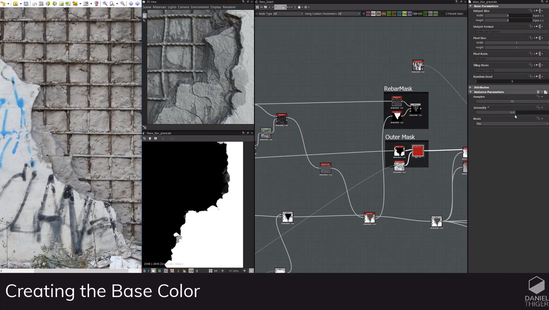 ArtStation - Damaged Plaster Wall | Substance Designer Tutorial | Tutorials