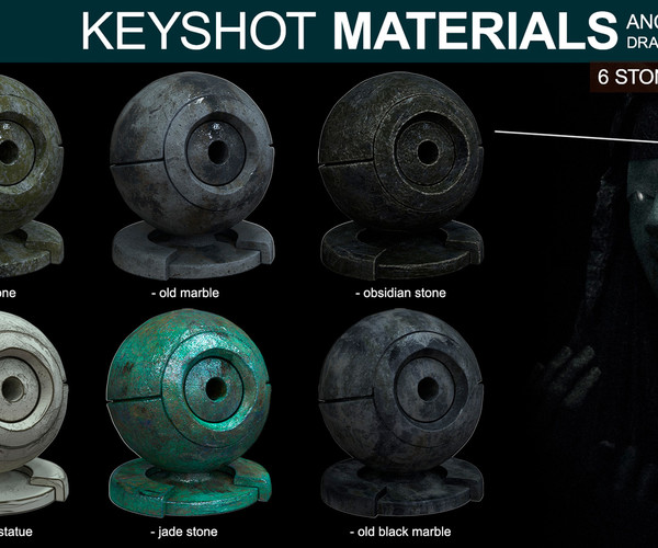 ArtStation - Ancient stone materials - For Keyshot | Resources