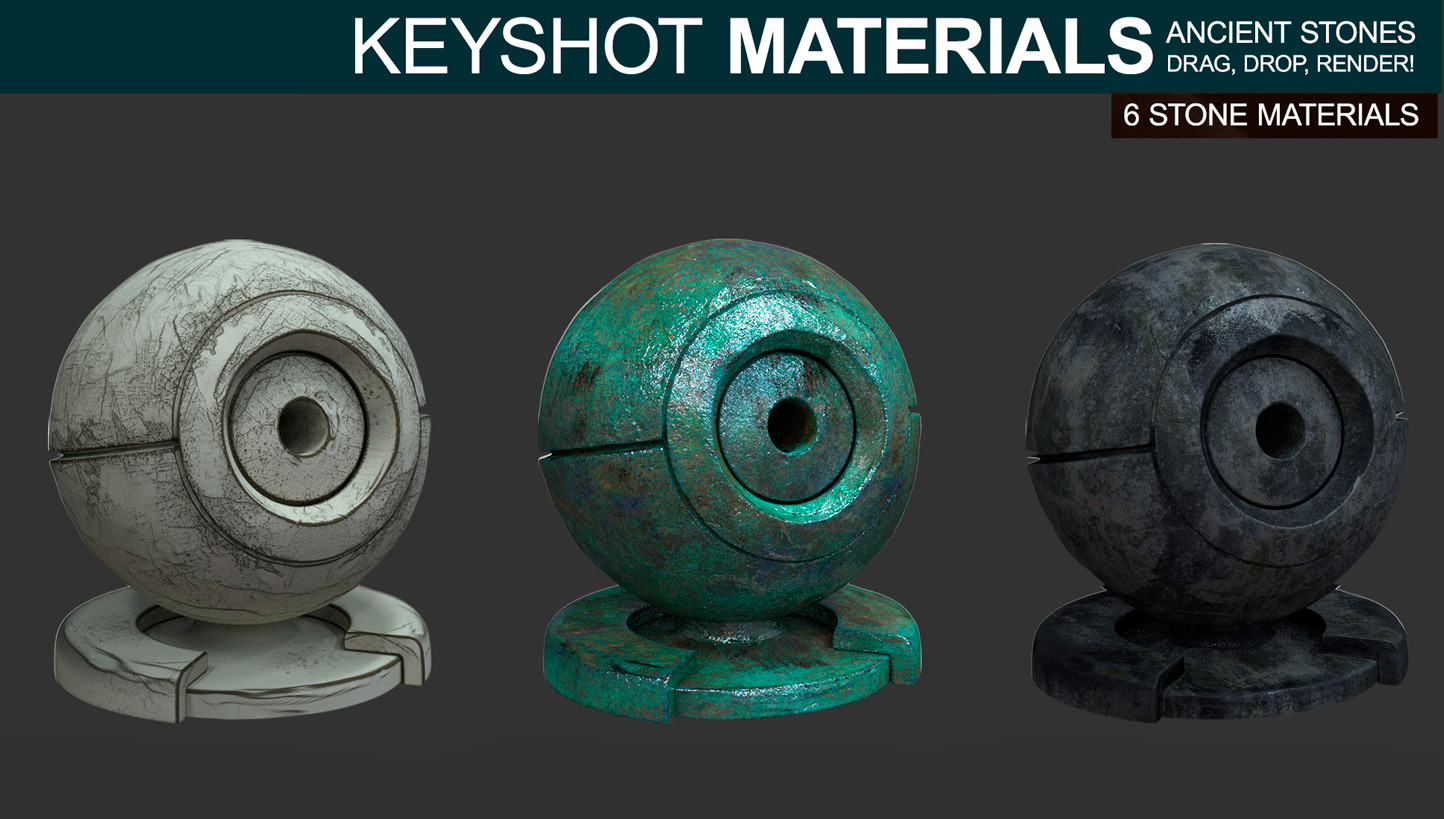 ArtStation - Ancient stone materials - For Keyshot | Resources
