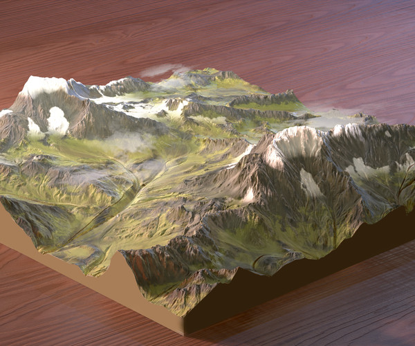 ArtStation - Gaea Terrain - Summer Alps Mountains | Resources