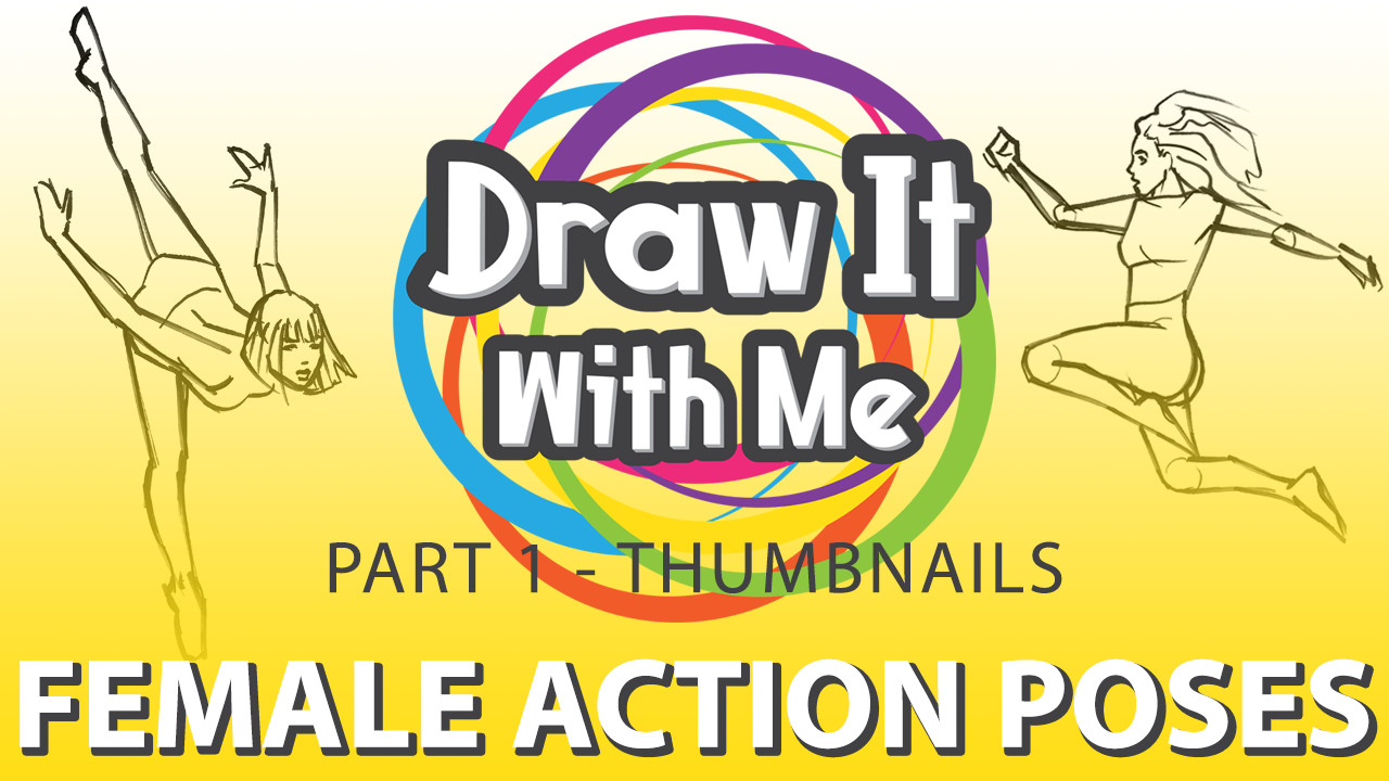 ArtStation - Female Action Poses Part 1- Thumbnails | Tutorials