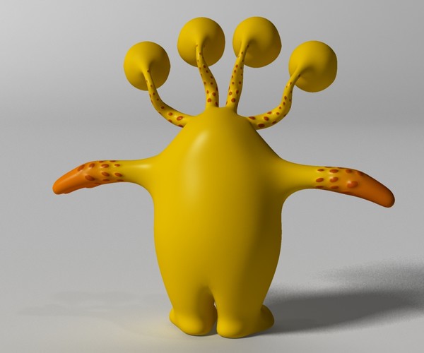 ArtStation - Cartoon Yellow Monster Rigged | Resources