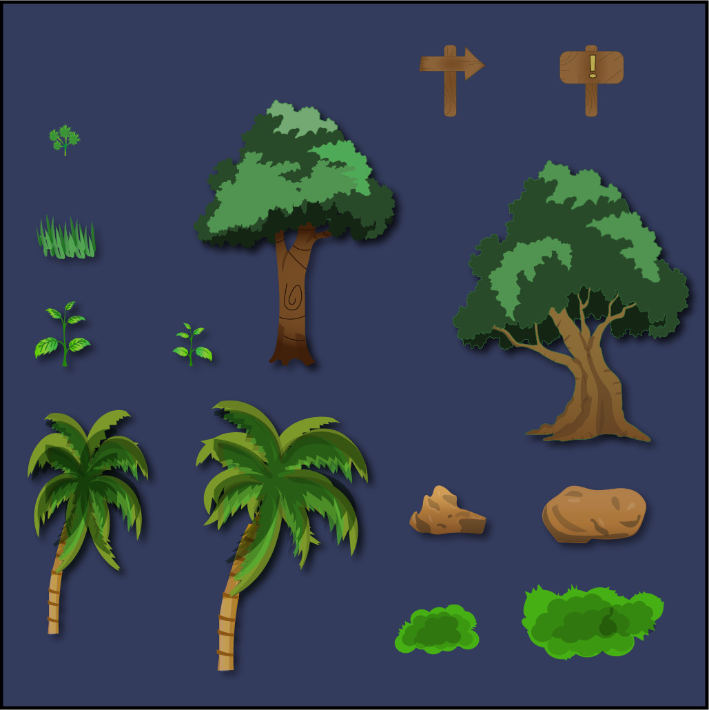 ArtStation - 2D Tile Map - Base Platform Beach and Forest | Game Assets