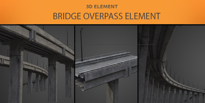 ArtStation - Bridge Overpass 3D Element | Resources
