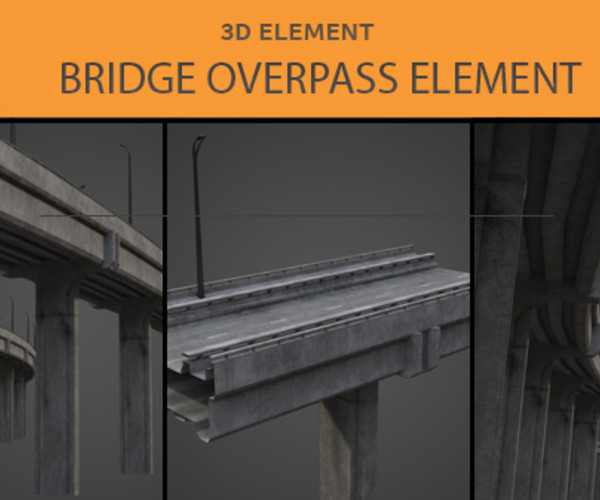 ArtStation - Bridge Overpass 3D Element | Resources