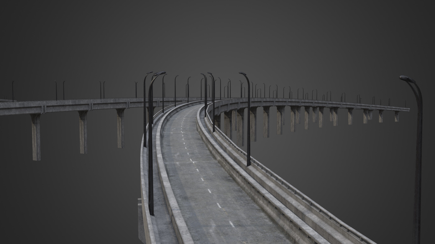 ArtStation - Bridge Overpass 3D Element | Resources
