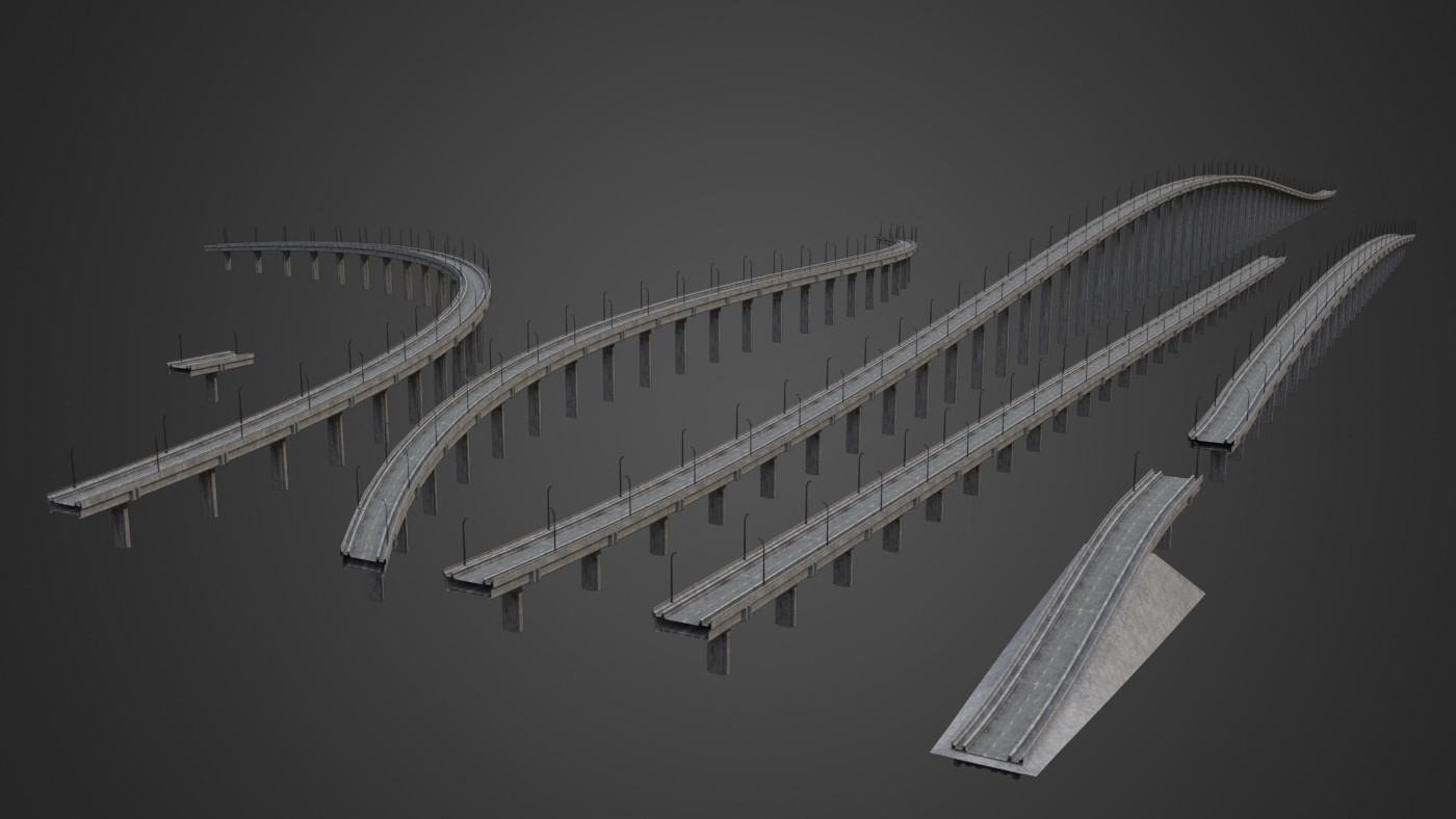 ArtStation - Bridge Overpass 3D Element | Resources