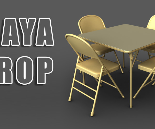 ArtStation - Maya Table and Chairs | Game Assets
