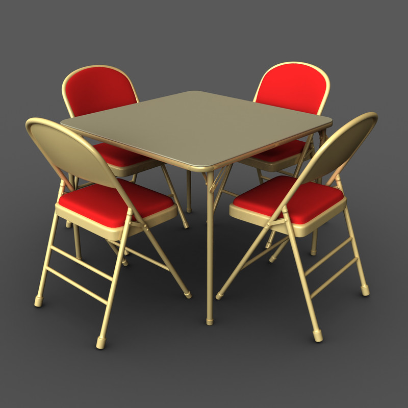 ArtStation - Maya Table and Chairs | Game Assets