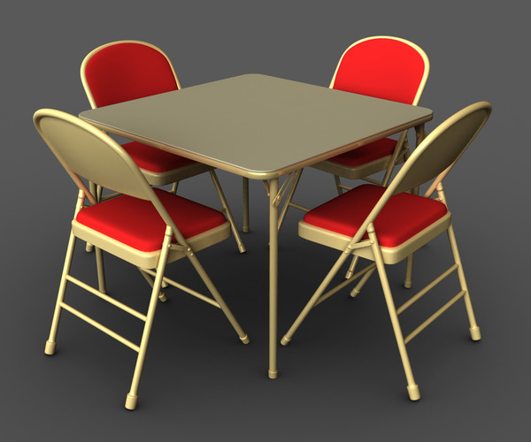 ArtStation - Maya Table and Chairs | Game Assets