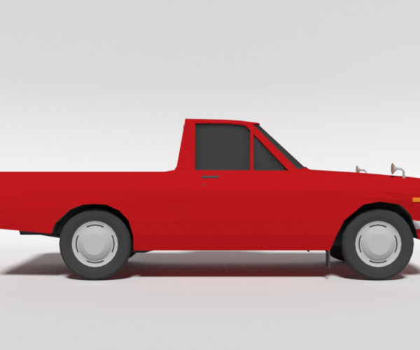 ArtStation - Low Poly Cartoon Datsun 1000 Pickup B20 | Resources