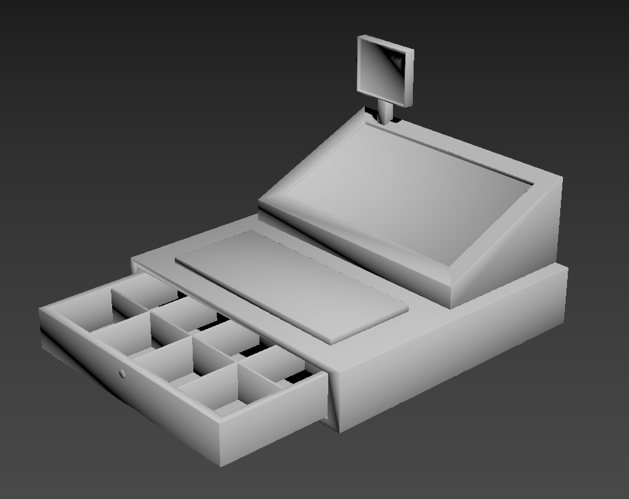 ArtStation - Cash Register cashier money buy receipt store modern ...