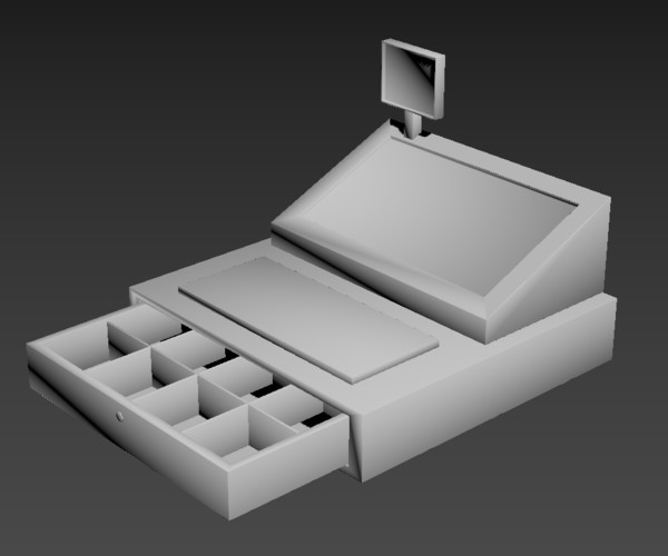 ArtStation - Cash Register cashier money buy receipt store modern ...