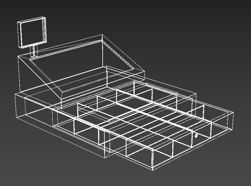 ArtStation - Cash Register cashier money buy receipt store modern ...