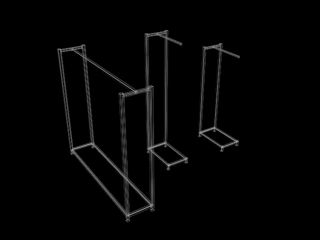 ArtStation - Pack 3 Clothes Racks Pack 3 men tank top tshirt rack man ...