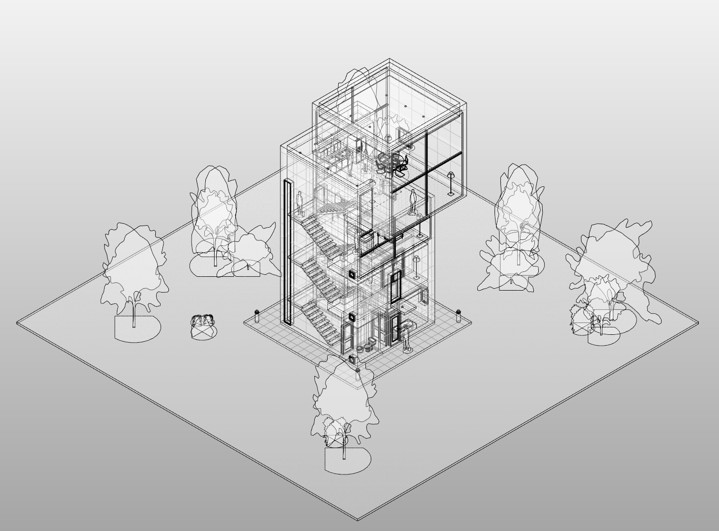 ArtStation - 4x4 HOUSE by TADAO ANDO - AUTODESK REVIT 3D model | Resources