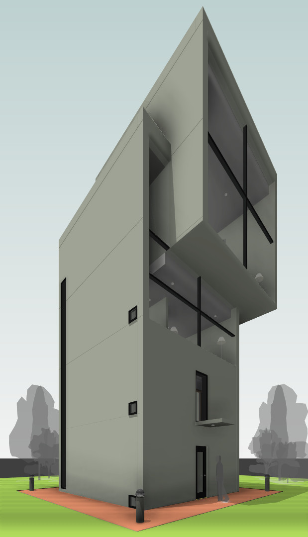 ArtStation - 4x4 HOUSE by TADAO ANDO - AUTODESK REVIT 3D model | Resources