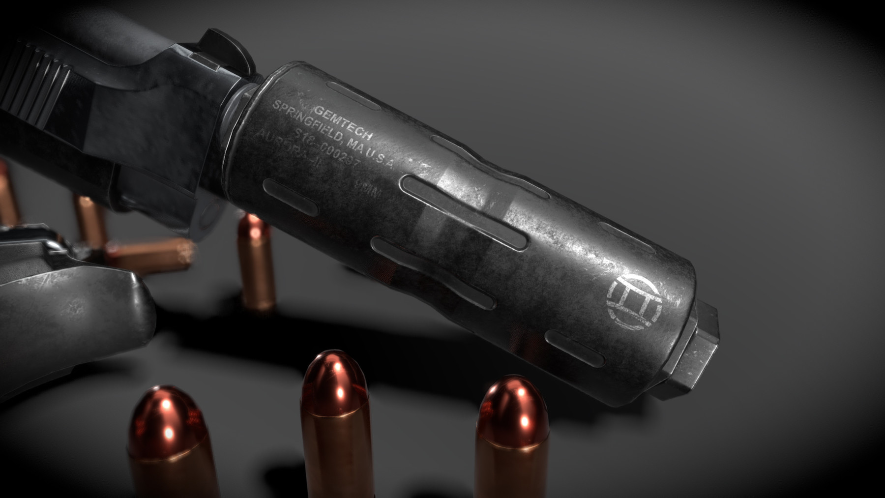 ArtStation - Gemtech Aurora II Suppressor | Game Assets