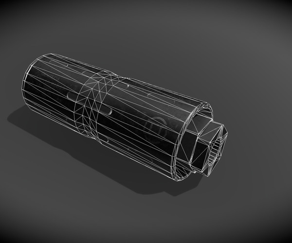 ArtStation - Gemtech Aurora II Suppressor | Game Assets