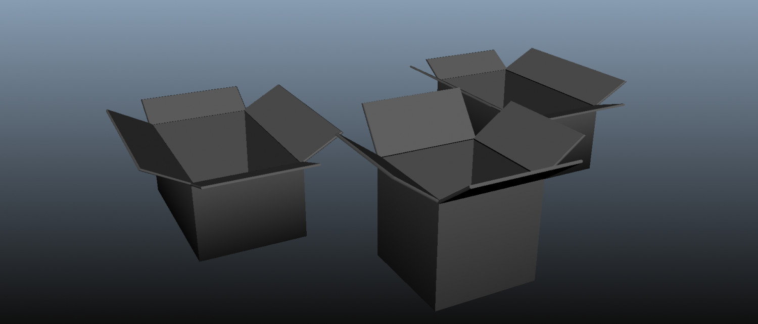 ArtStation - Cardboard Boxes untextured | Resources