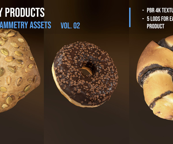 ArtStation - Bakery products pack - photogrammetry 3D assets vol. 02 ...