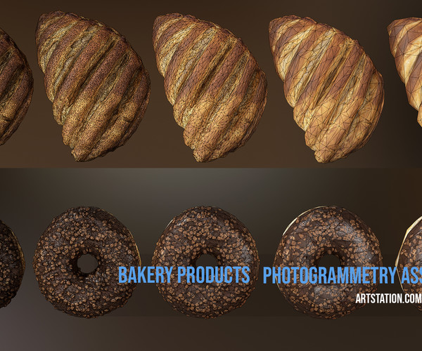 ArtStation - Bakery products pack - photogrammetry 3D assets vol. 02 ...