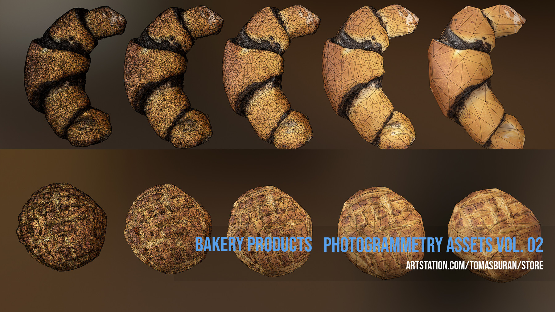 ArtStation - Bakery products pack - photogrammetry 3D assets vol. 02 ...