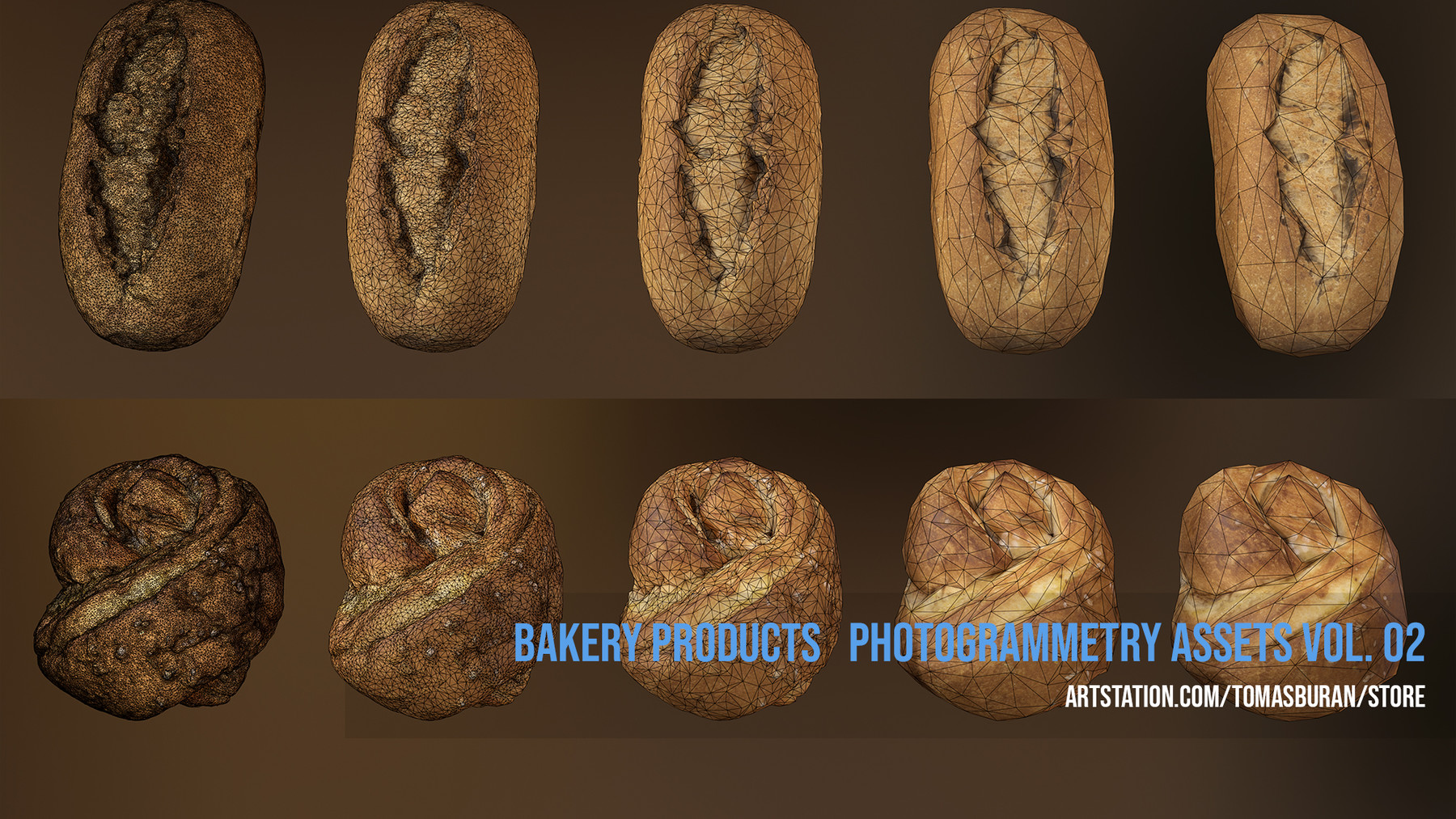 ArtStation - Bakery products pack - photogrammetry 3D assets vol. 02 ...