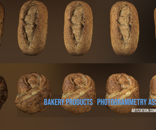 ArtStation - Bakery products pack - photogrammetry 3D assets vol. 02 | Game Assets
