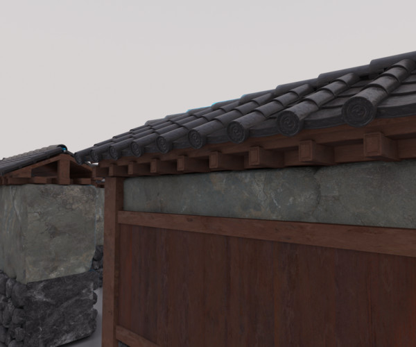 ArtStation - Japanese Walls & Rooftiles 3D Kit & Tutorial | Resources