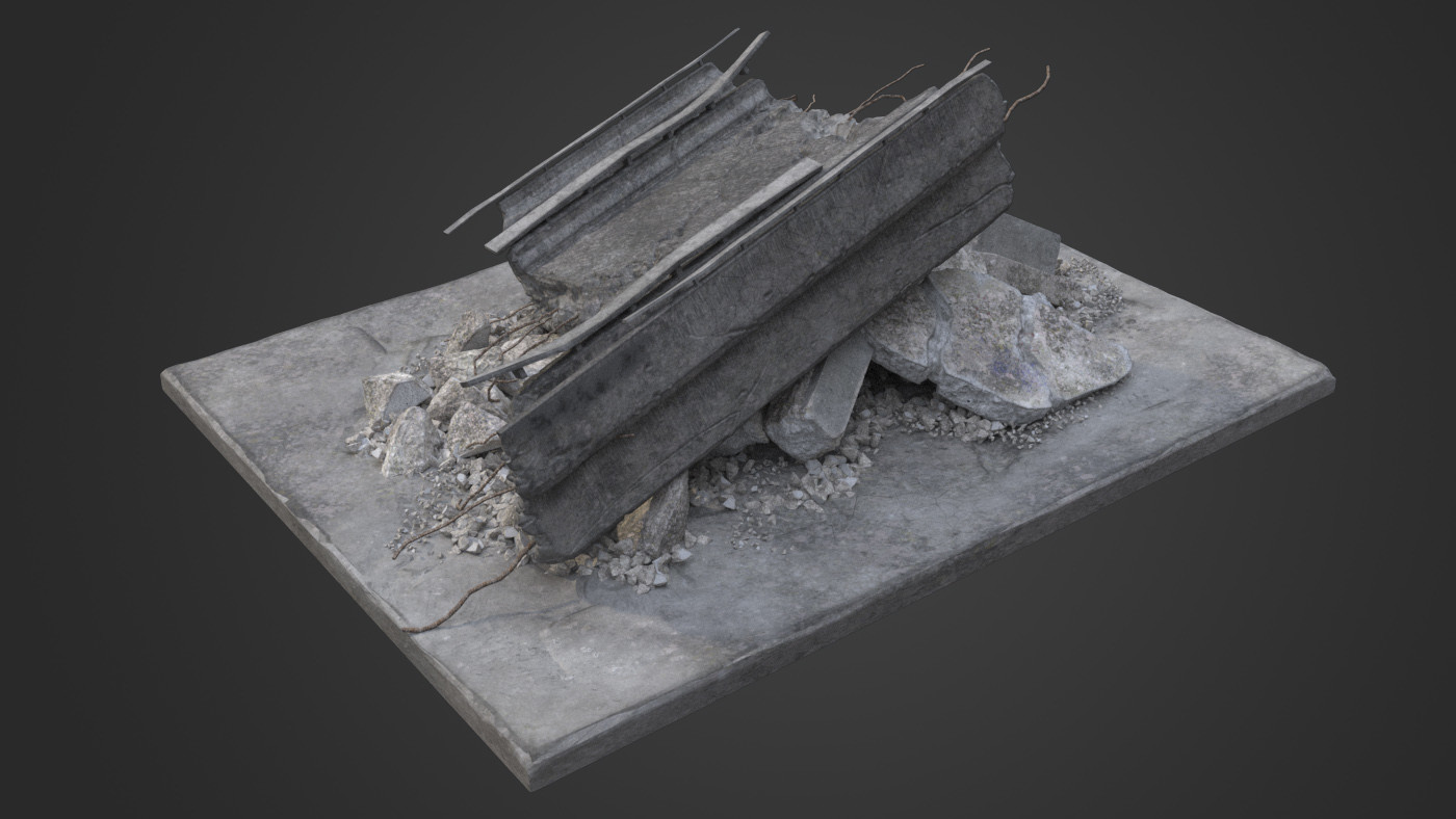 ArtStation - Destroyed Bridge Element | Resources