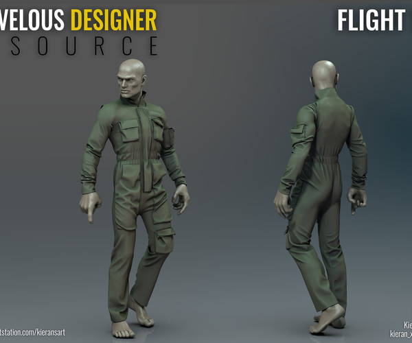 ArtStation - Flight Suit - Marvelous Designer Resource | Resources