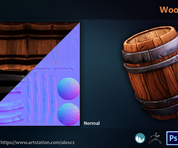 ArtStation - Game-ready Stylized Barrel Prop | Artworks