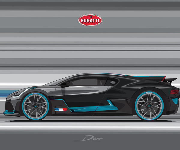 ArtStation - BUGATTI DIVO/Digital File Vector | Artworks