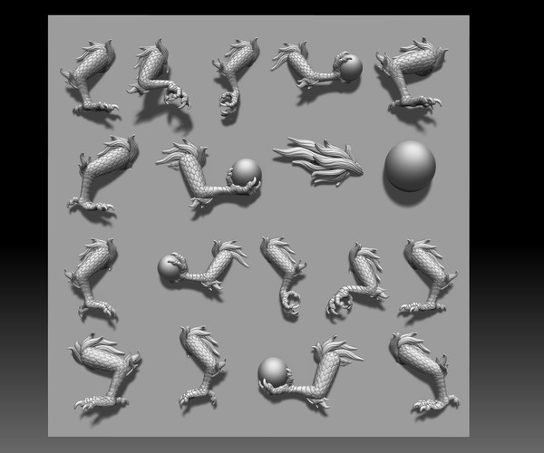 ArtStation - Dragon Generator - Zbrush IMM Brush and two posed fully ...