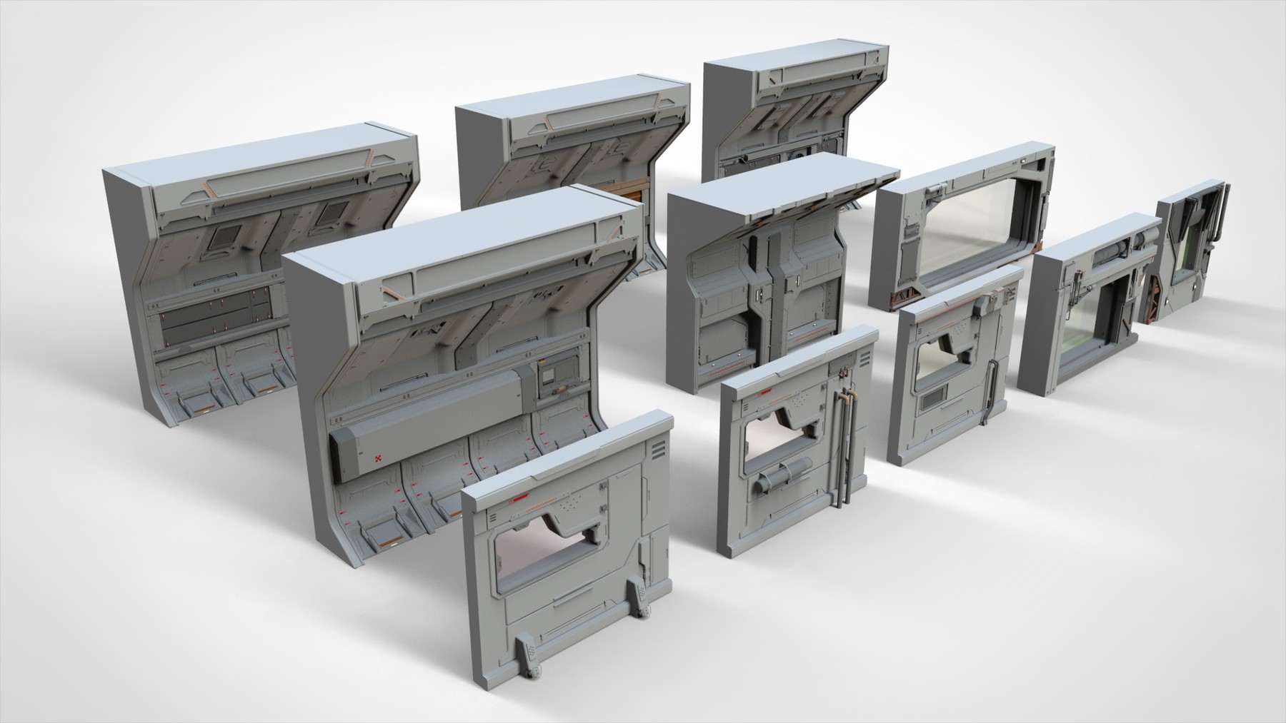 ArtStation - sci-fi Architecture kitbash 13 | Resources