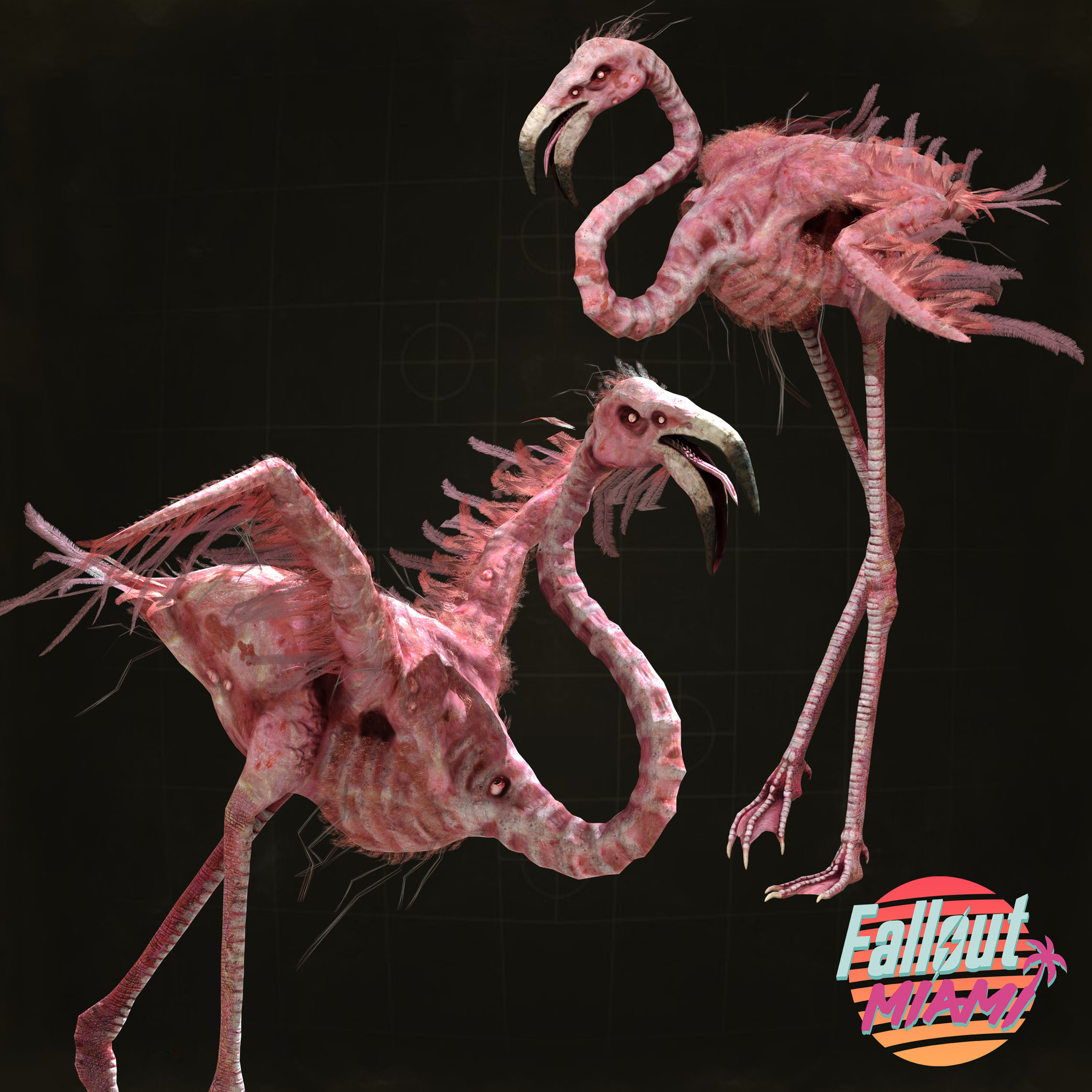 ArtStation - Flamingo Monster | Game Assets