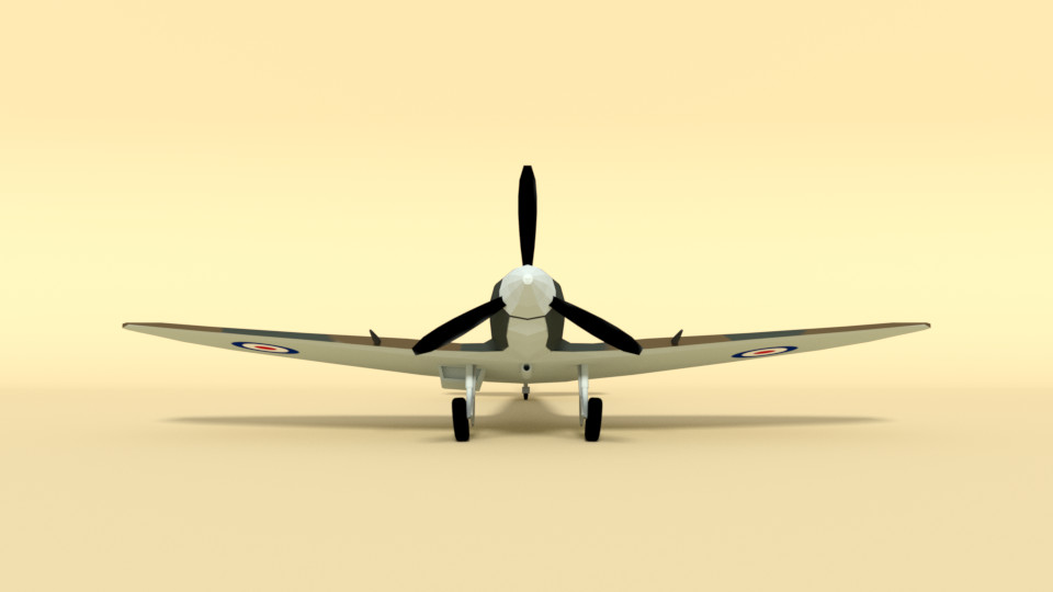 ArtStation - Low Poly Cartoon Supermarine Spitfire MKII | Resources