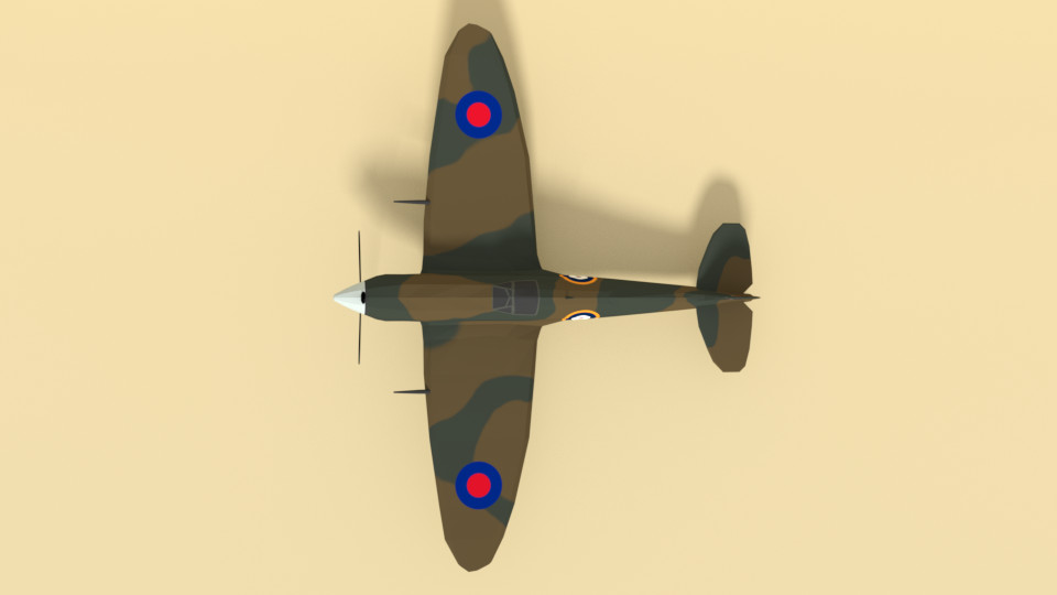 ArtStation - Low Poly Cartoon Supermarine Spitfire MKII | Resources