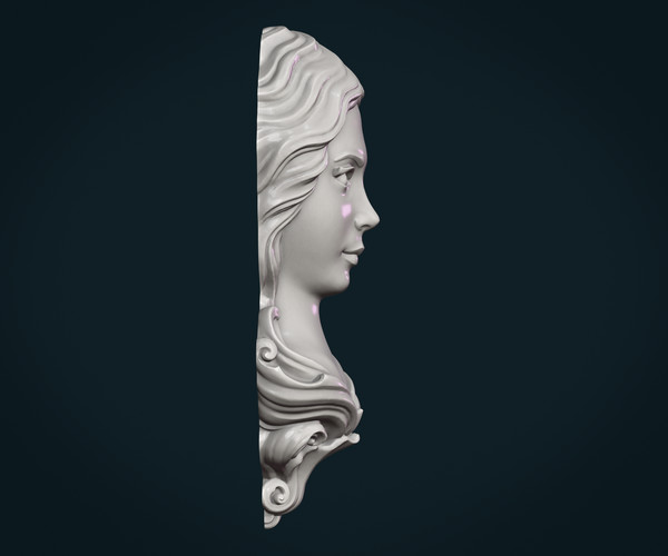 ArtStation - Female woman Face Mascaron | Resources